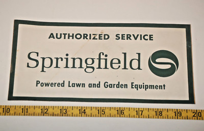 Vintage Springfield Decal- 5" x 10"- Circa early 1980's | eBay
