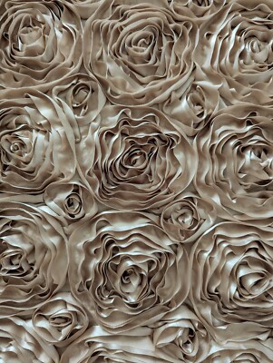 105" Long x 52" Wide 3D Satin Fabric Rosettes, Ribbon - Work | eBay