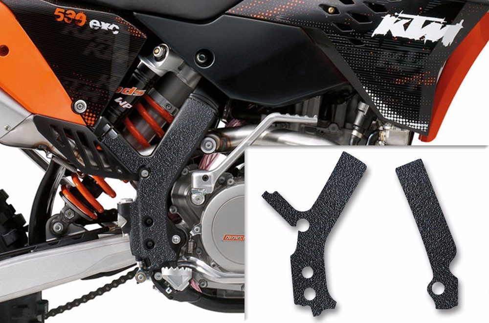Custom MX Motocross KTM C5 SX/SXF EXC XCF XCW 07-11 Black Frame Guard ...
