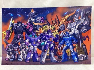 G1 Transformers Decepticons Team Poster 11x17 Picture 1987 Planet Chaar ...