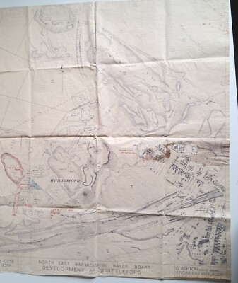 Vintage planning 1964 WARWICKSHIRE WATER BOARD map - Development of ...