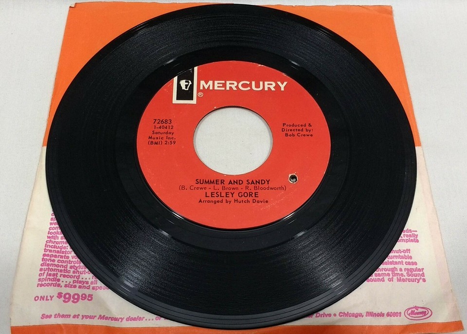 Lesley Gore ‎"Summer And Sandy / I'm Fallin' Down" 1967 72683 7" 45 rpm ...