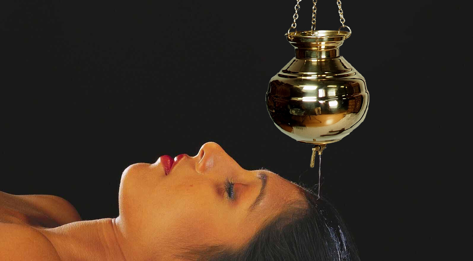 3,5 L Ayurveda Shirodhara gefäß Dhara mit Steuerventil Vessel brass pot ...