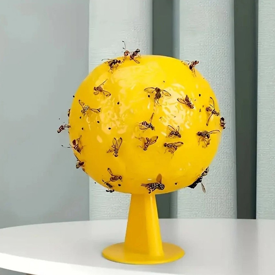 Yellow Sticky Fly Trap Bug Insect Catcher Trap Balls Insect Killer ...