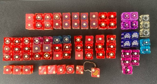 Vintage Lot Casino Dice; 80 Dice Total 10 Pairs Matching Numbers Las ...