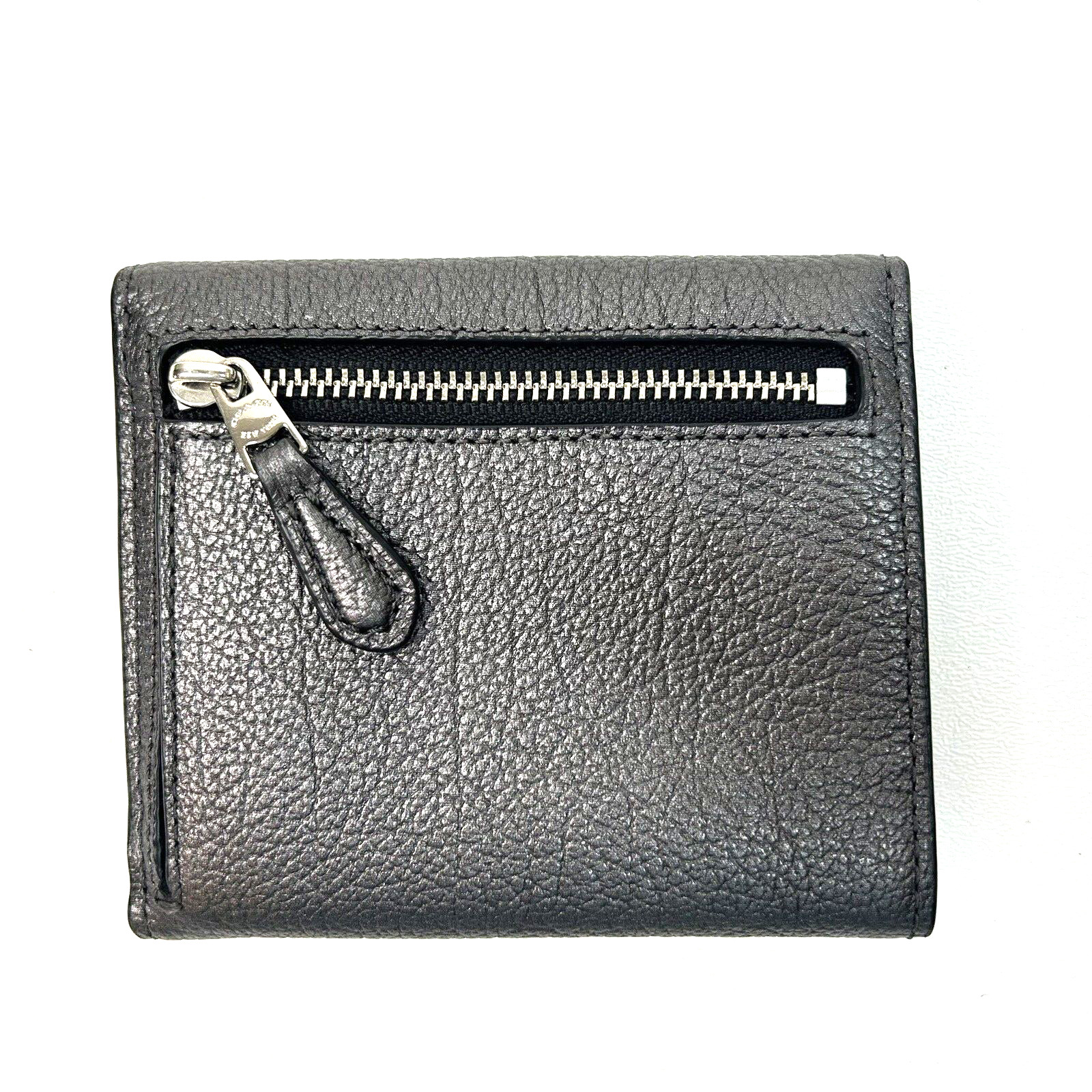 COACH Star Studded Flap Wallet Gray Leather - Gem