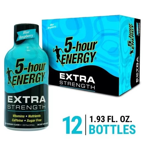5-hour ENERGY Shot, Extra Strength Blue Raspberry, 1.93 Ounce, 36 count ...