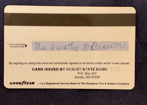 1960’s Goodyear Tires Credit Card | eBay