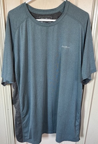 Eddie Bauer FreeCool Mens 2XLT Green Color block Short Sleeve T-shirt | eBay