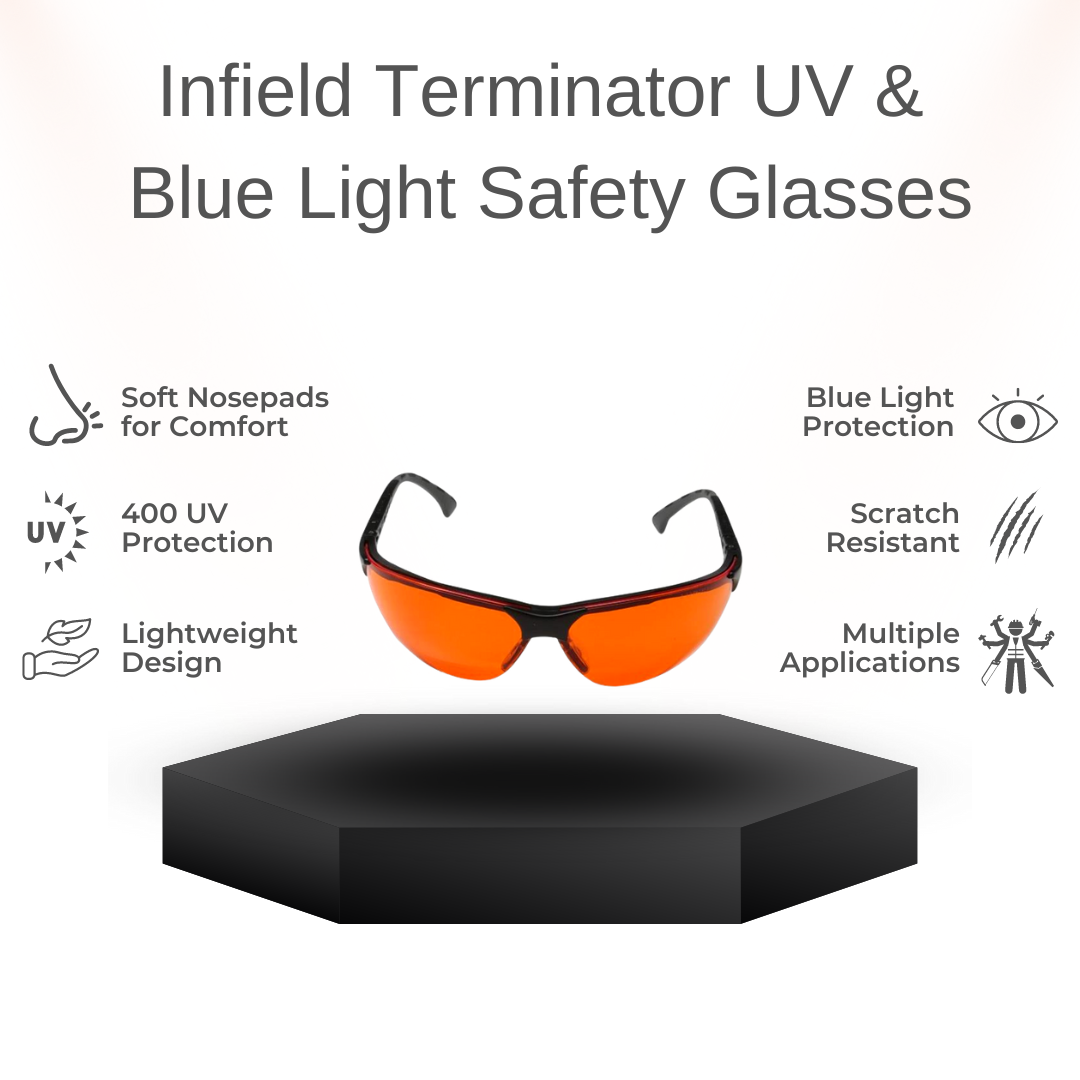 Infield Terminator Uv-400 Safety Glasses for Blue Light and UV for sale ...