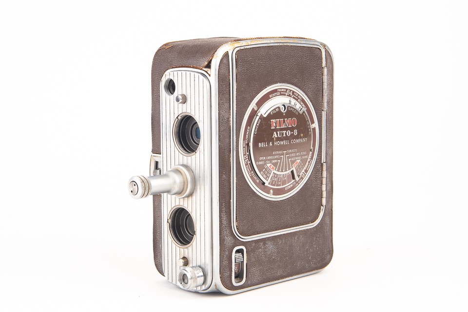 Bell & Howell Filmo Auto 8 8mm Motion Picture Movie Camera Vintage V29 ...