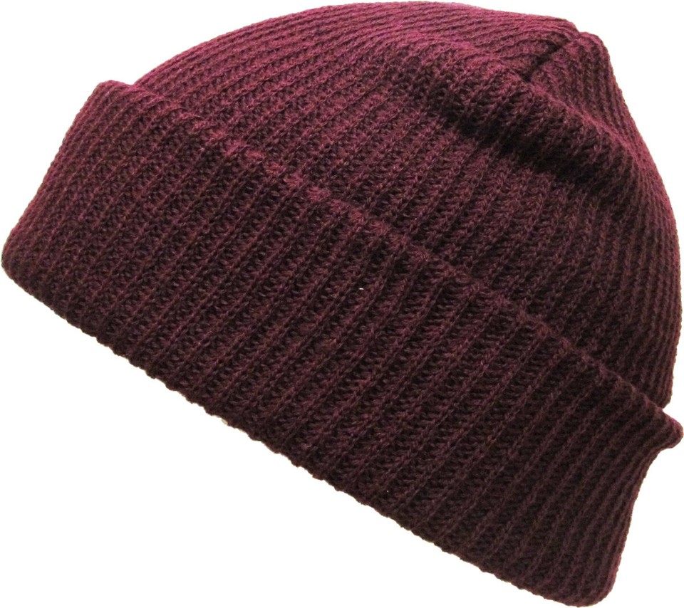 Soft Ribbed Beanie Knit Ski Cap Skull Hat Warm Solid Color Winter Cuff ...