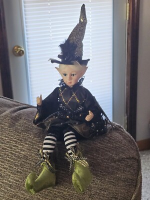 20” Halloween Fall Elf Fairy Posable Shelf Sitter Witch Home Decor | eBay
