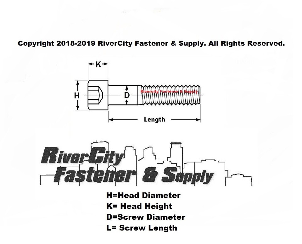 M5-0.8x60 Stainless Socket Allen Head Bolts M5x0.8 x 60 Screws 5mm x .8 ...