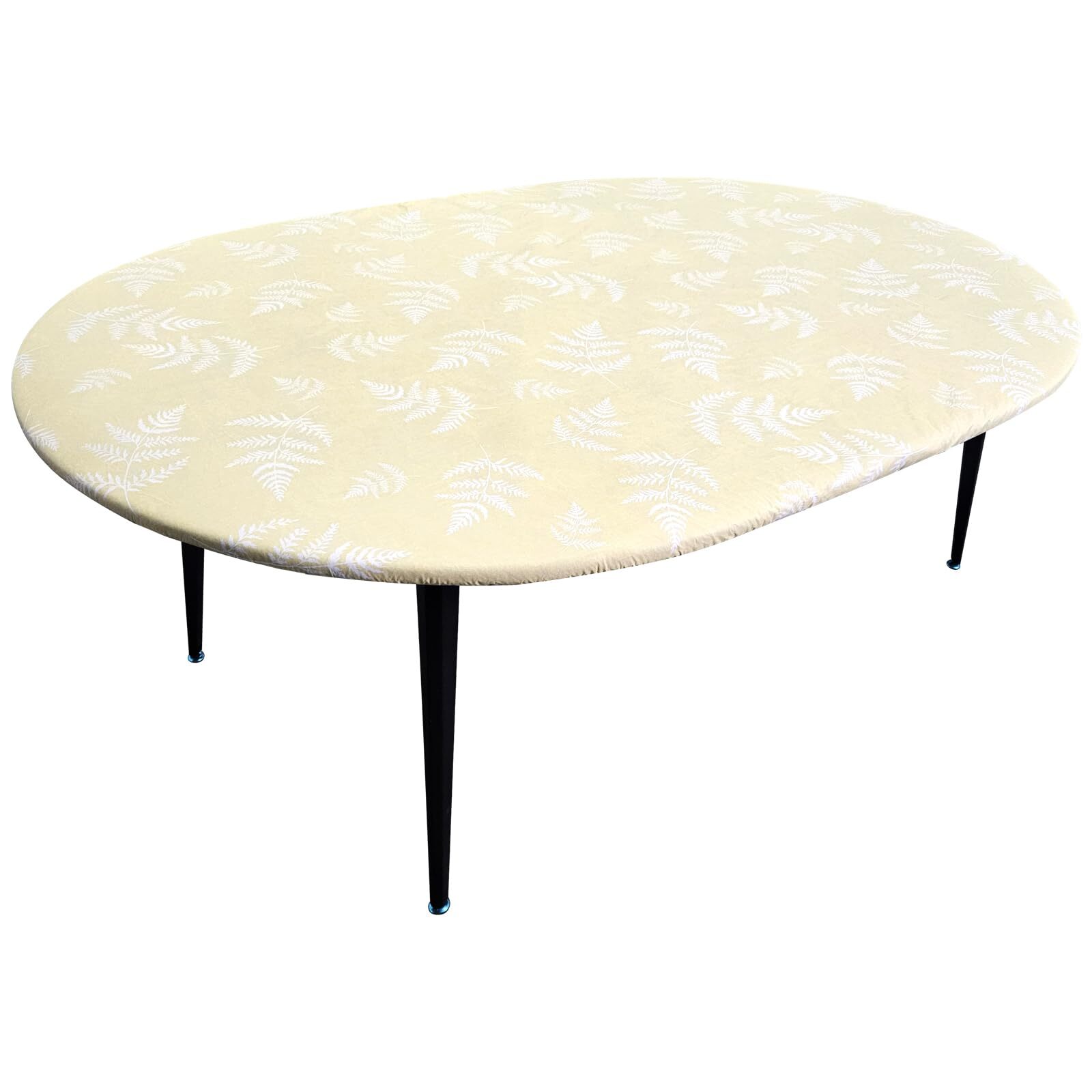Oval Fitted Vinyl Tablecloth Waterproof Table Cover Fits 48x68 Inch ...