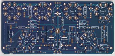 6V6 PP Dynaco 10W THD 0.4% very musical tube power stereo amplifier PCB ...