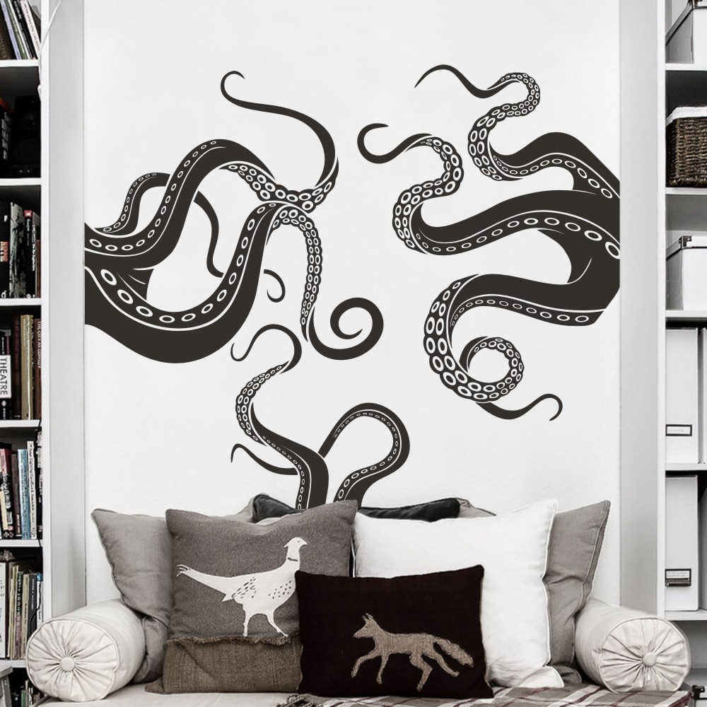 Tentacles Wall Decal Octopus & Ocean Friends Fabric Wall Decal