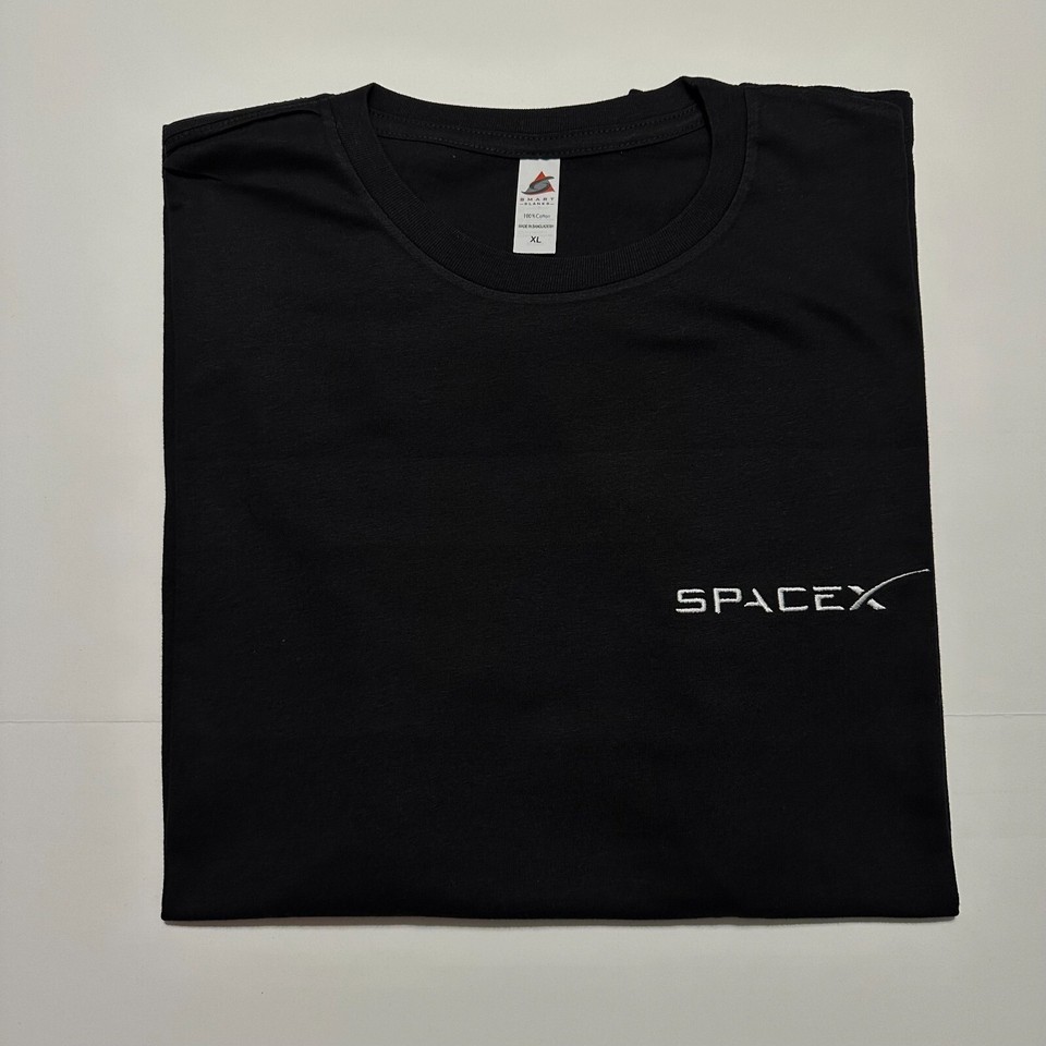 SpaceX Embroidered Shirt NASA Elon Musk Tesla Space X Embroidery ...