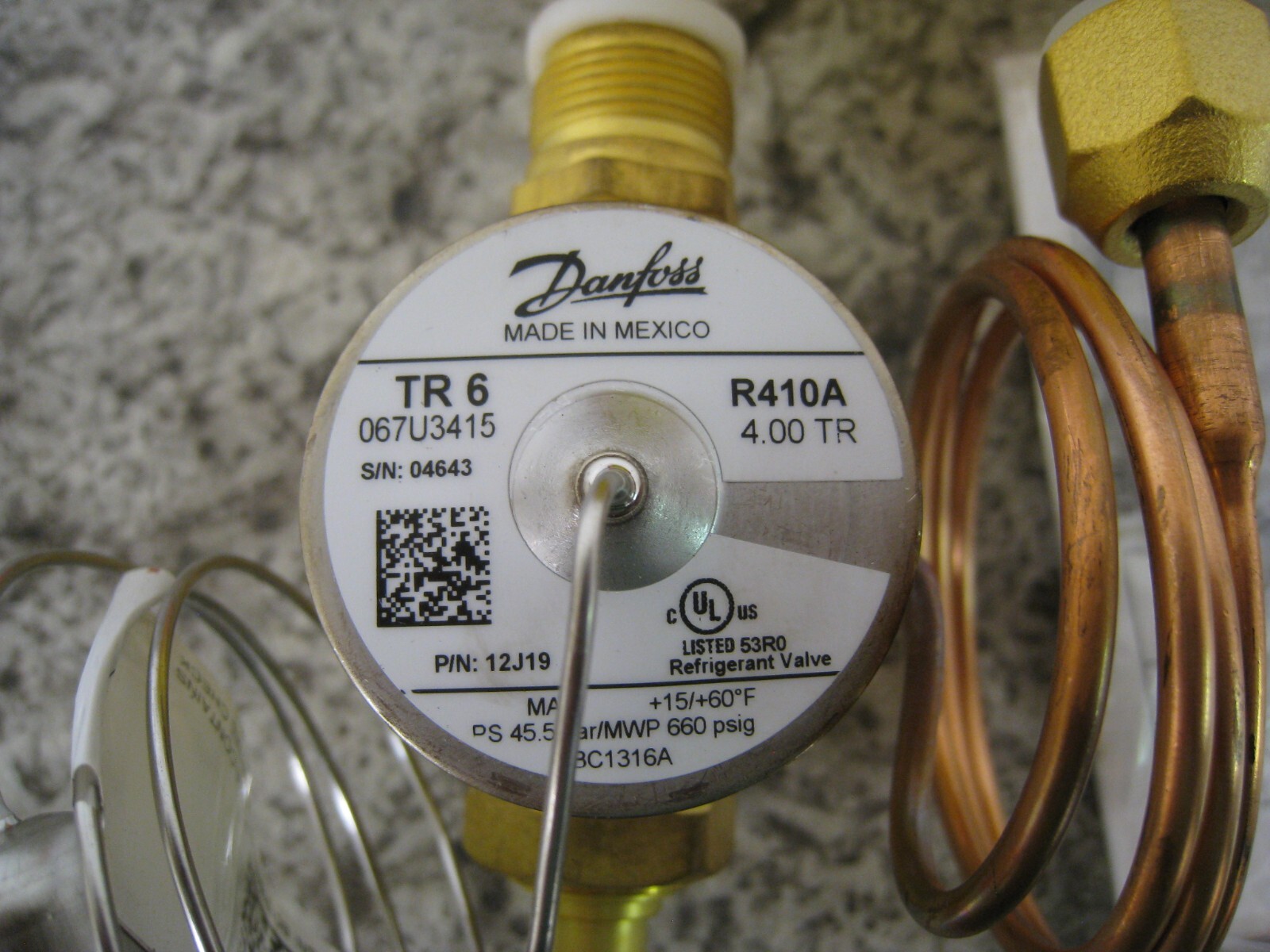 NEW Lennox Danfoss 12J19 067U3415 TR6 3-Ton R410A TXV Thermal Expansion ...