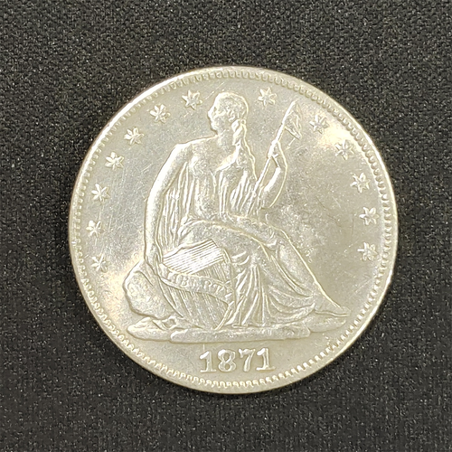 1871 Seated Liberty Half Dollar 50C BU San Francisco Mint | eBay