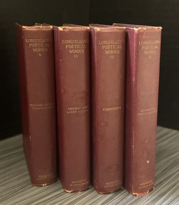 Henry W Longfellow Poetical Works 1893 Antique Poetry Book Collectible ...