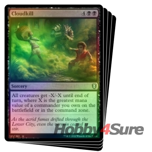 Foil Cloudkill X4 M/NM Magic MTG Commander Legends: Battle For Baldur's ...