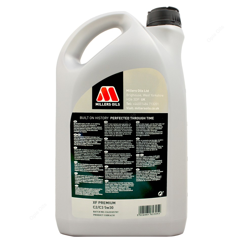 Millers Oils XF Premium C2/C3 5W-30 5W30 Fully Synthetic Engine Oil 5 ...