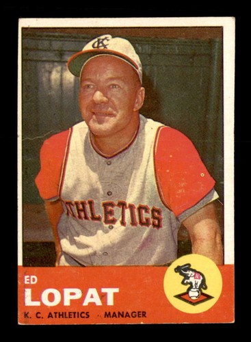 1963 Topps #23 Ed Lopat MG EX/EX+ X2371389 | eBay