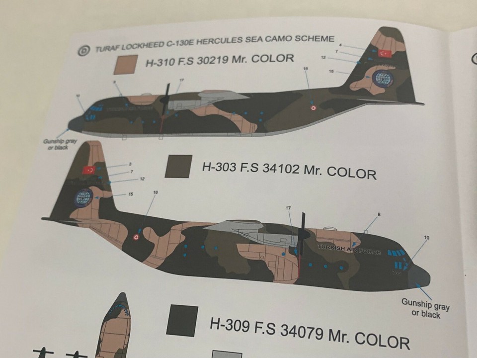 1/72 C-130 Hercules Decal Set- New Zeland, Egyp and Turkish Air For ...