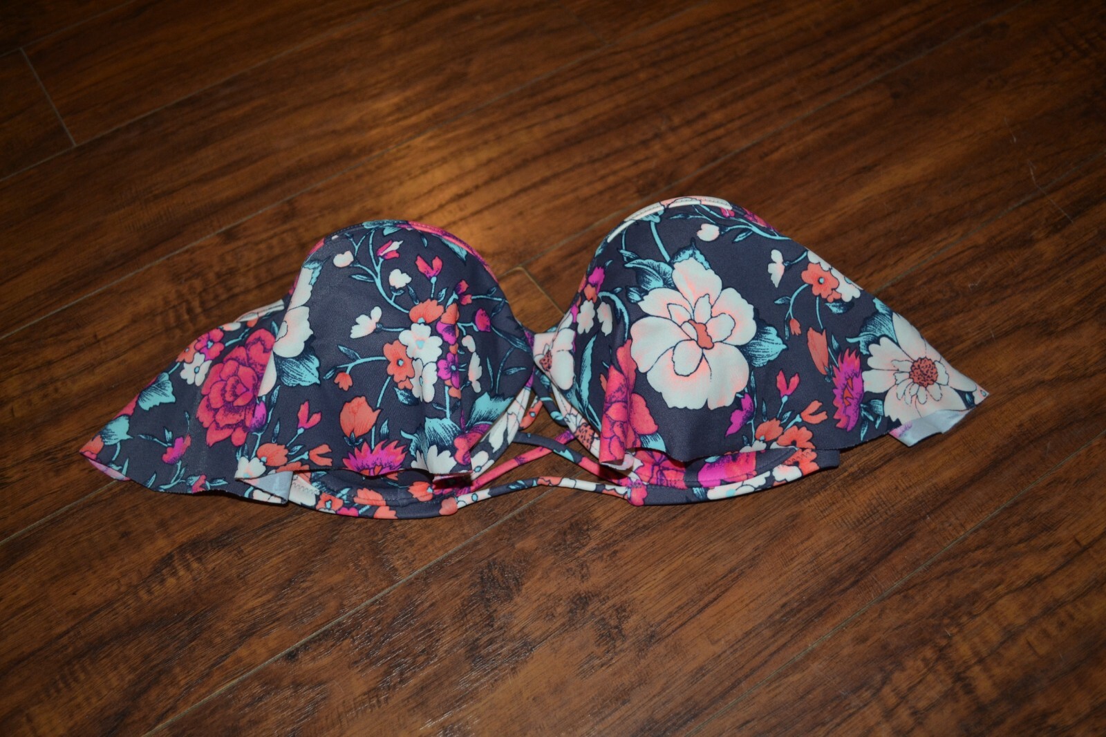 I4- Shade & Shore Floral Print Ruffle Underwire Top S… - Gem