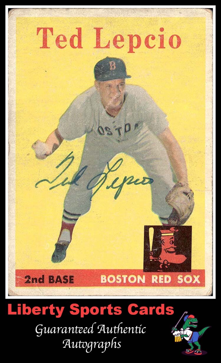 1958 Topps Ted Lepcio #29 Authentic Autographed Card Boston Red Sox | eBay