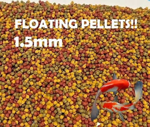 100g x 1.5mm size Floating Fish Food Pellets Koi & Goldfish Aquarium ...
