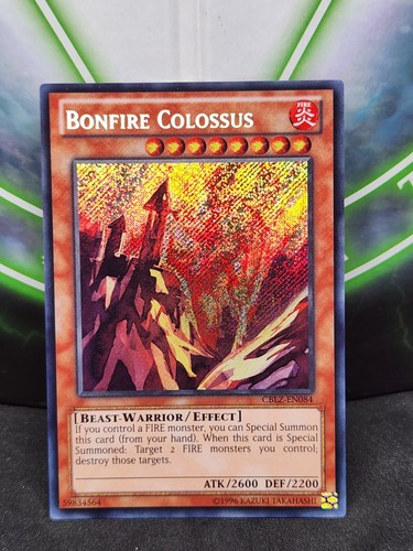 Yugioh Bonfire Colossus CBLZ-EN084 Secret Rare Unlimited NM | eBay ...