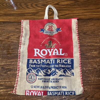 Royal Basmati Rice Bag 20 Pound Zipper Closure, Bag Only | eBay