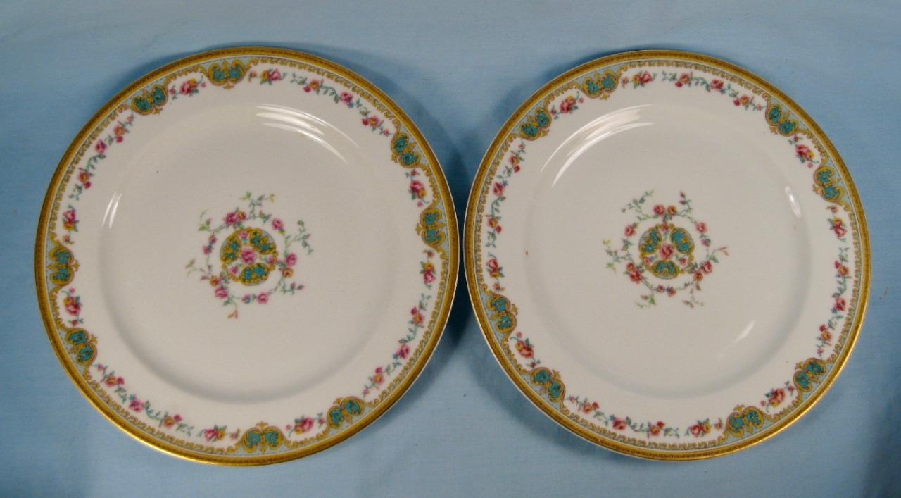 2 Juno Luncheon Plates Haviland & Co Limoges France Schleiger 729 Roses ...