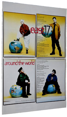 EAST 17 E17 band 1990s music vintage around world SINGLE ART A3 ...