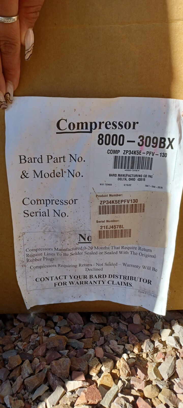 Bard hvac compressor ZP34K5E-PFV-130 | eBay