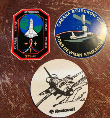 NASA STS-70 & STS-88 Patch Stickers, Rockwell Coaster | eBay