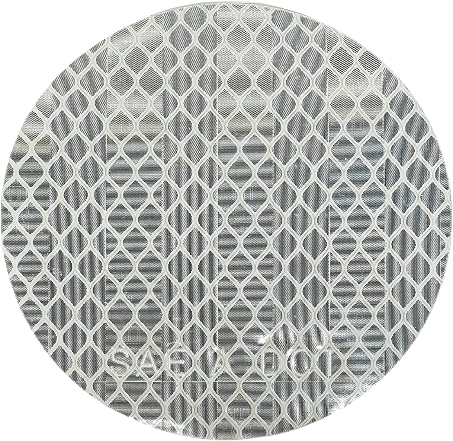 Amber/Red/White 3" Round High Vis Reflective Stick-On Reflector DOT-SAE ...