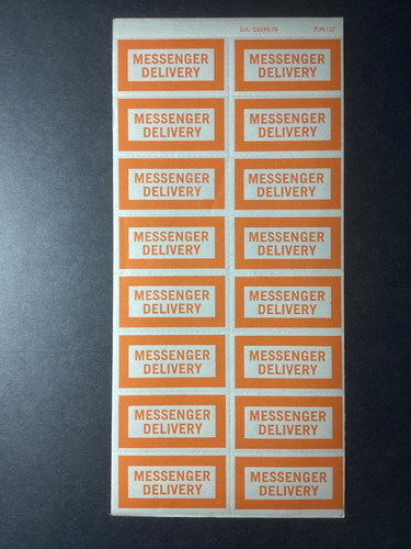AUSTRALIA…MESSENGER DELIVERY label, sheet of 16 gummed, 1970 | eBay ...
