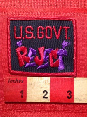 Vintage UNITED STATES US GOVERNMENT REJECT Patch 67WU | eBay