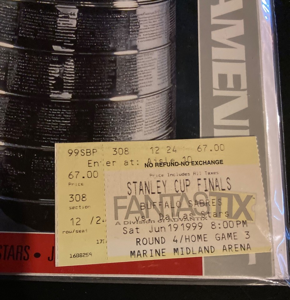 Buffalo Sabres 1999 Stanley Cup Finals Game 6 Program & Ticket | eBay