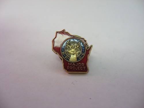 BPOE Major Projects Pin Wisconsin RED Enamel Design | eBay