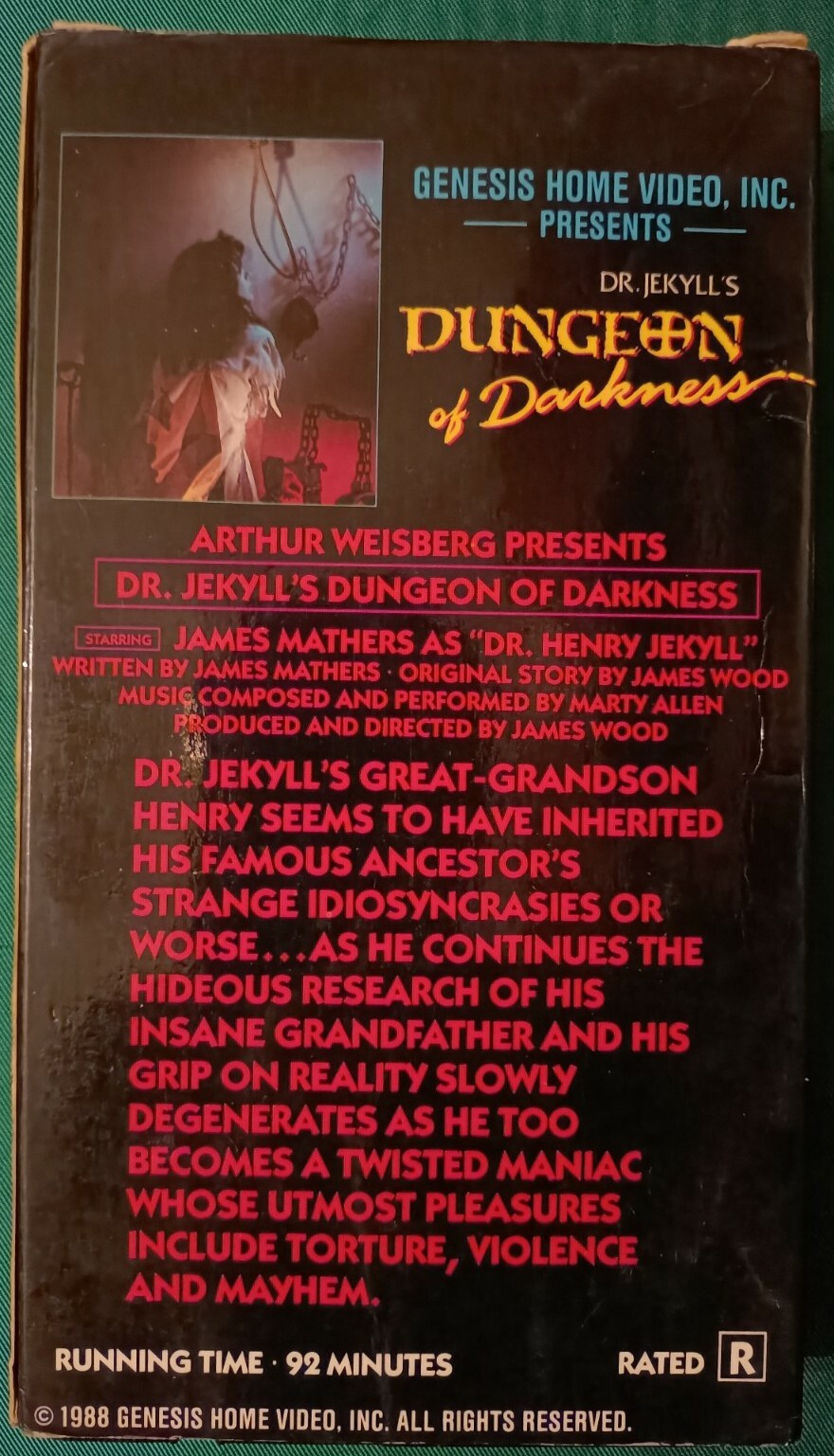 Dr. Jekyll's Dungeon of Darkness Genesis video action horror movie very ...