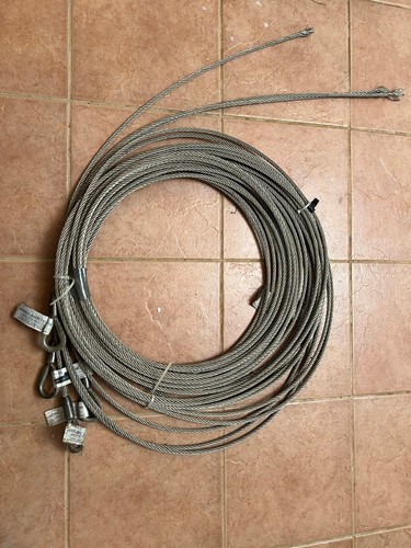 4 - 40 ft 5/16 Dia Stainless steel Tow and Lift cables | eBay