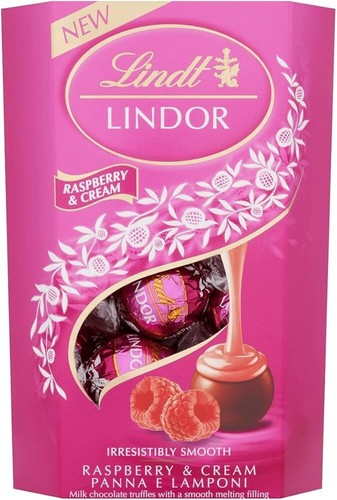 Lindt LINDOR Raspberry & Cream Truffles 200g Christmas Gift🎁 ( 1 Pack ...