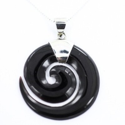 SWIRL SHELL PENDANT 40MM in hallmarked sterling silver | eBay UK