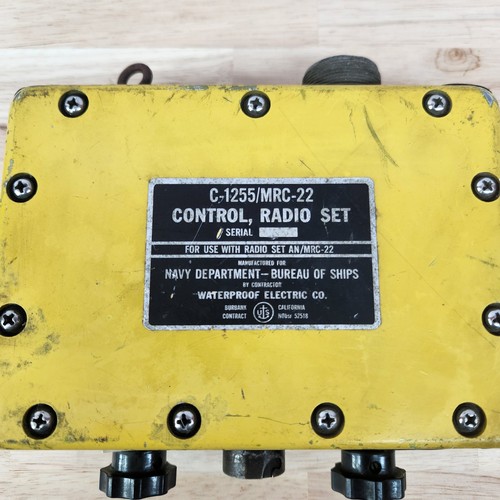 Control Radio Set C-1255/MRC-22 Navy Department Bureau Of Ships ...