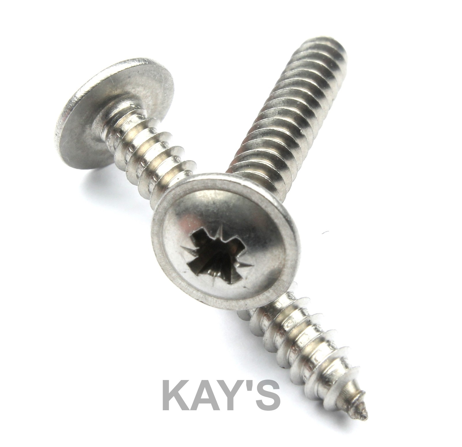 POZI FLANGED SELF TAPPING SCREWS A2 STAINLESS STEEL TAPPERS No.8 (4.2mm ...