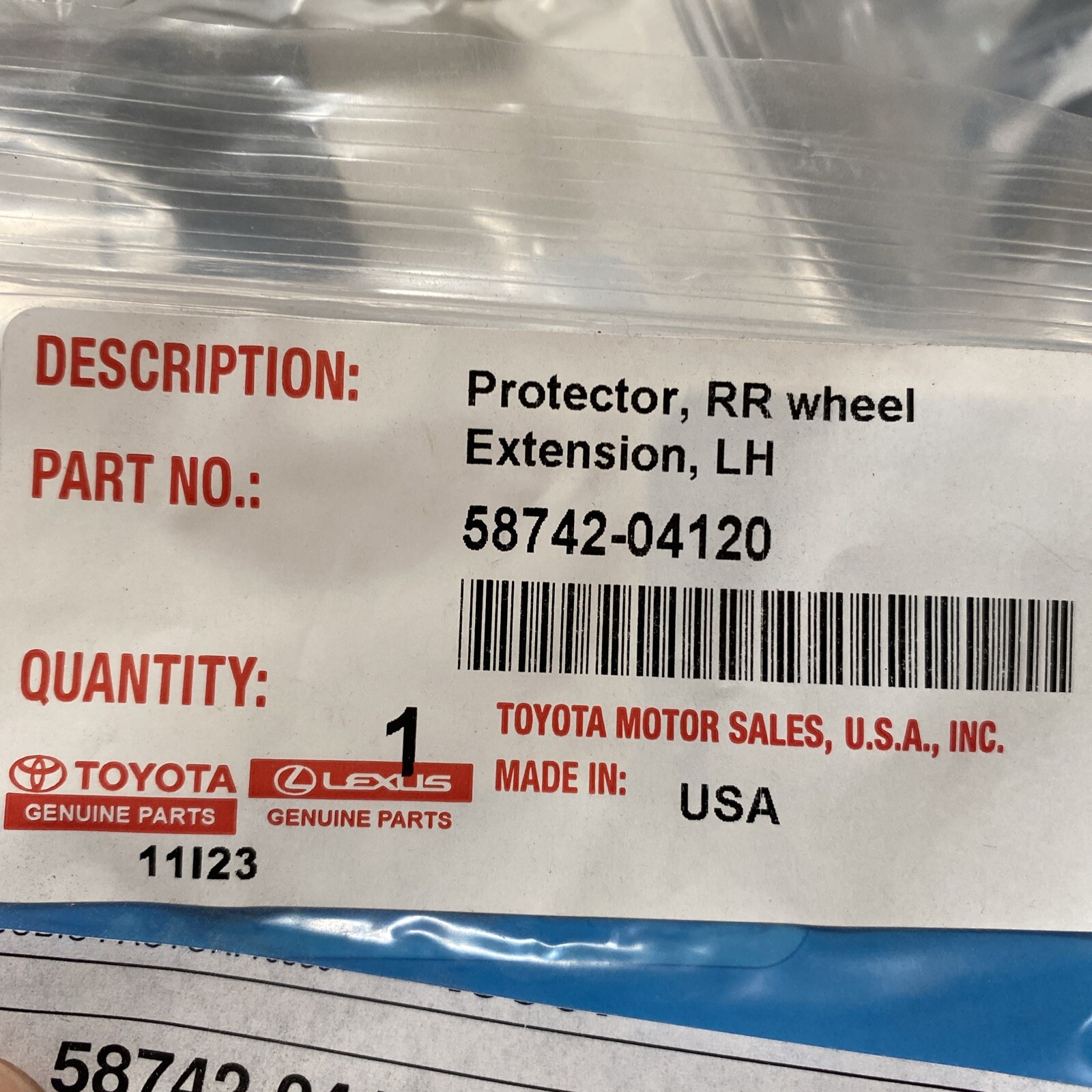 Toyota OEM Tacoma Pick up Box-wheel Opening Molding Protector Left ...